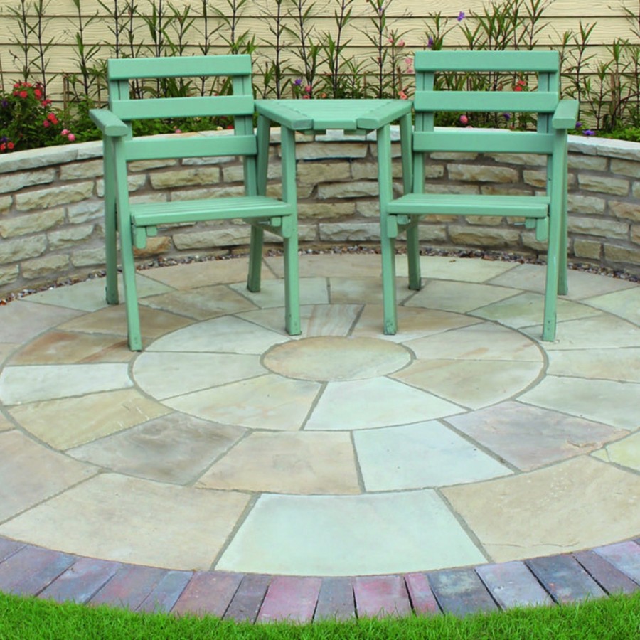 PAVING CIRCLE FEATURE KIT - 'Classicstone' Golden Fossil - Natural ...