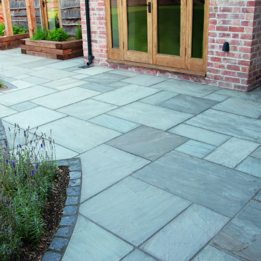 PATIO PAVERS - 'Classicstone' Promenade-Natural Sandstone with a Cleft ...