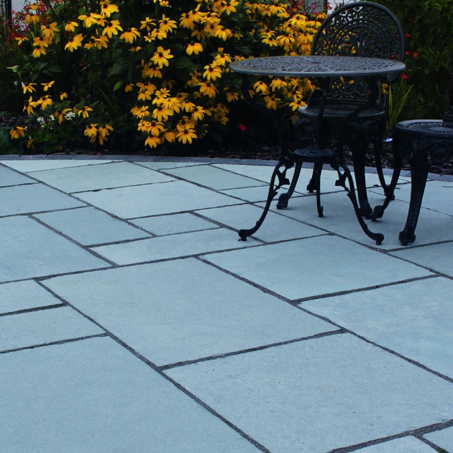 PATIO PAVERS - 'Classicstone' Steel Blue-Natural Limestone with a Cleft ...